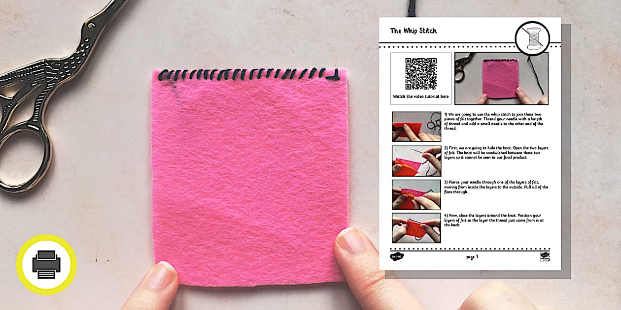How To Use The Whip Stitch Instructions (teacher made)