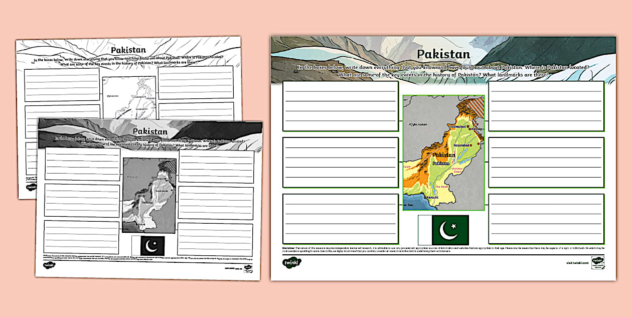 Pakistan Mind Map - Twinkl Illustrated Mind Maps - Twinkl