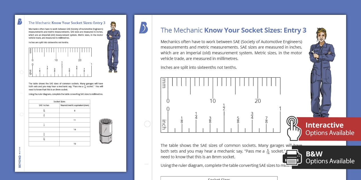 👉 Functional Skills Maths Entry Level 3 Maths Socket Sizes
