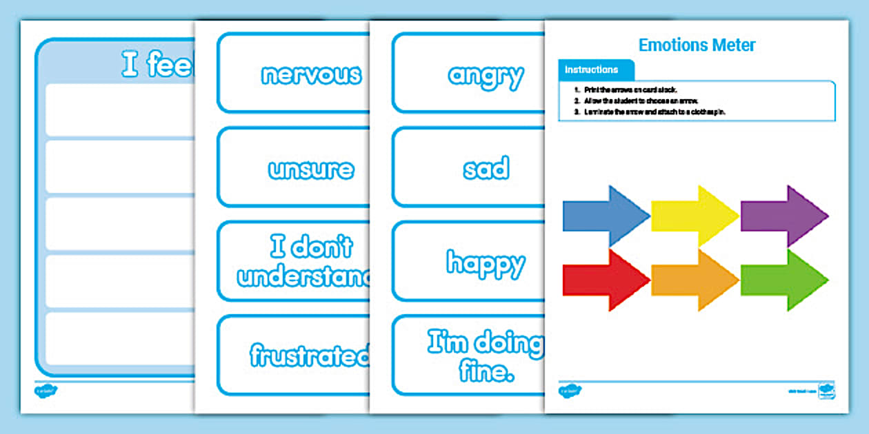 Changeable Emotions Meter Worksheet - Twinkl