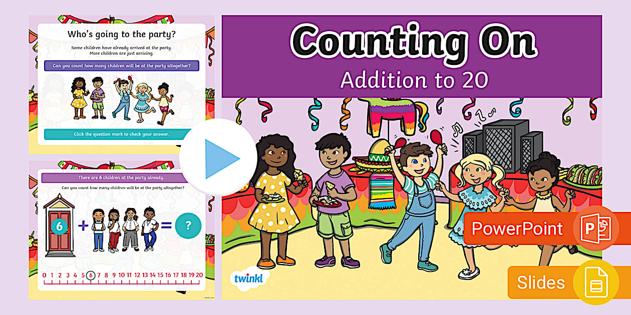 Counting on Addition to 20 PowerPoint (teacher made)