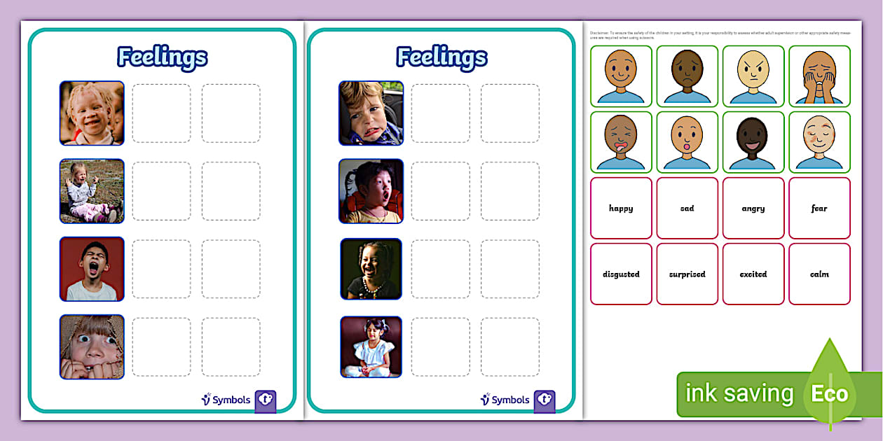 Twinkl Symbols: Feelings Cut and Stick Activity - Twinkl