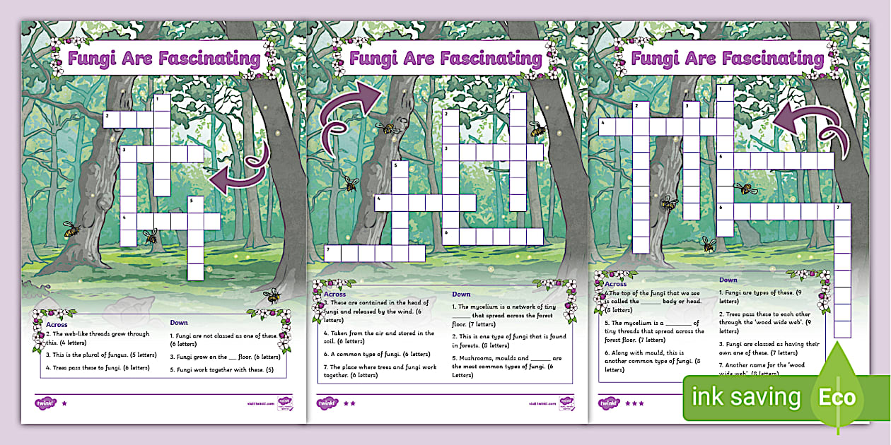Fungi Are Fascinating Differentiated Crossword Puzzle