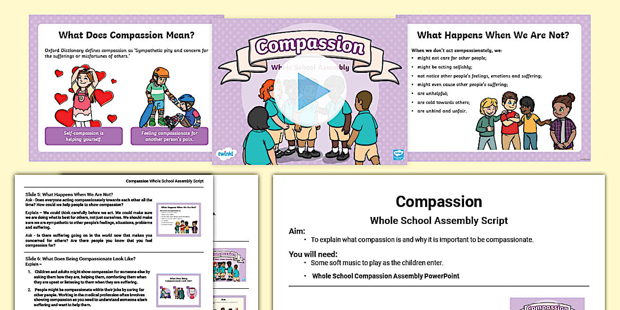 Whole School Compassion Assembly Pack,empathy assembly