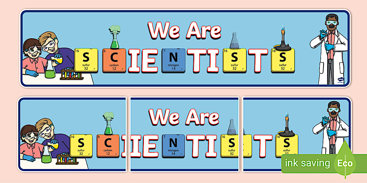 Cursive We Are Scientists Display Banner (teacher made)