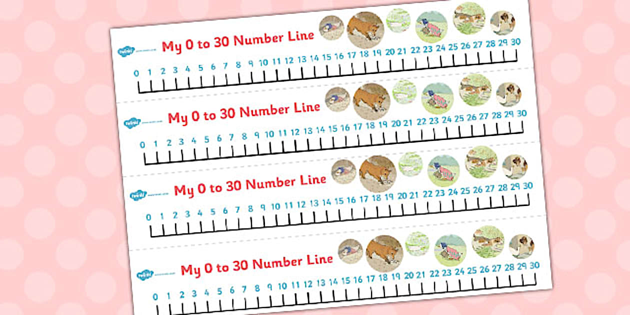 The Tale of Jemima Puddle-Duck Number Lines 0-30 - jemima puddle-duck