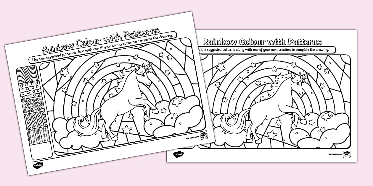 Rainbow Colour with Patterns Activity (teacher made)