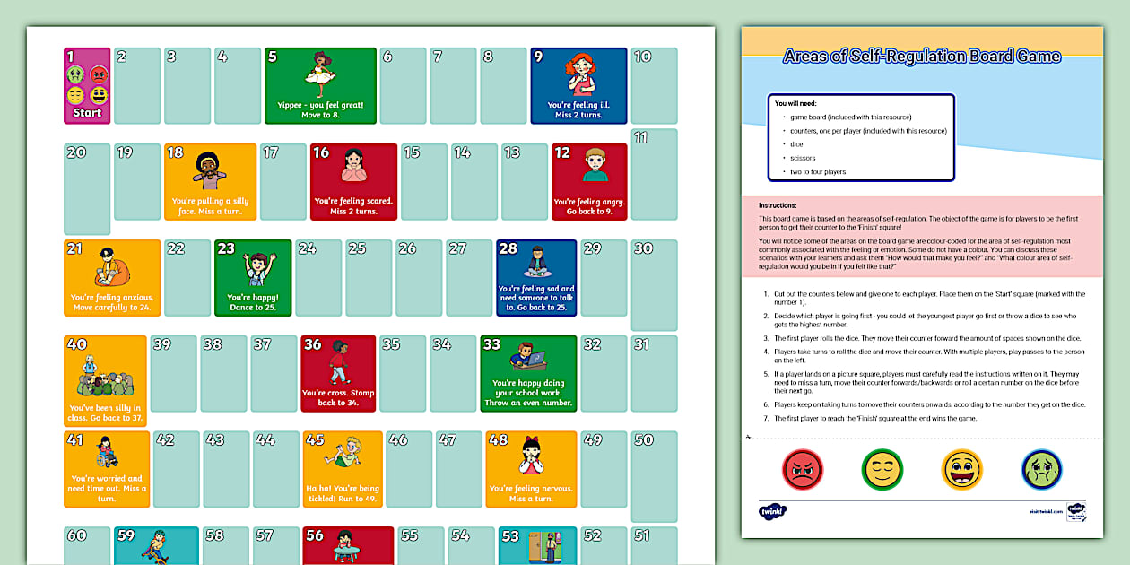 OT: Areas of Self-Regulation Board Game (Teacher-Made)