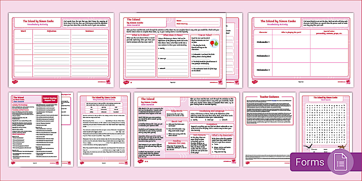 Junior Journal 68 November 2024: The Island (Play Comprehension)