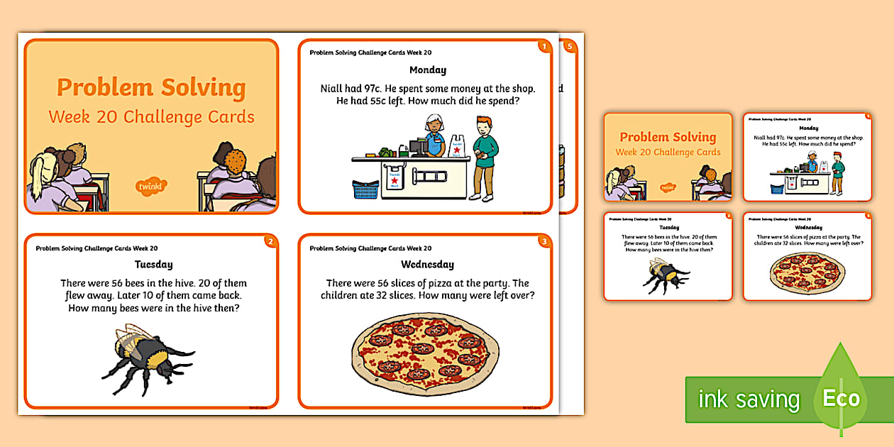 Week 20 - Version 2 - Problem Solving - One a day - Challenge Cards