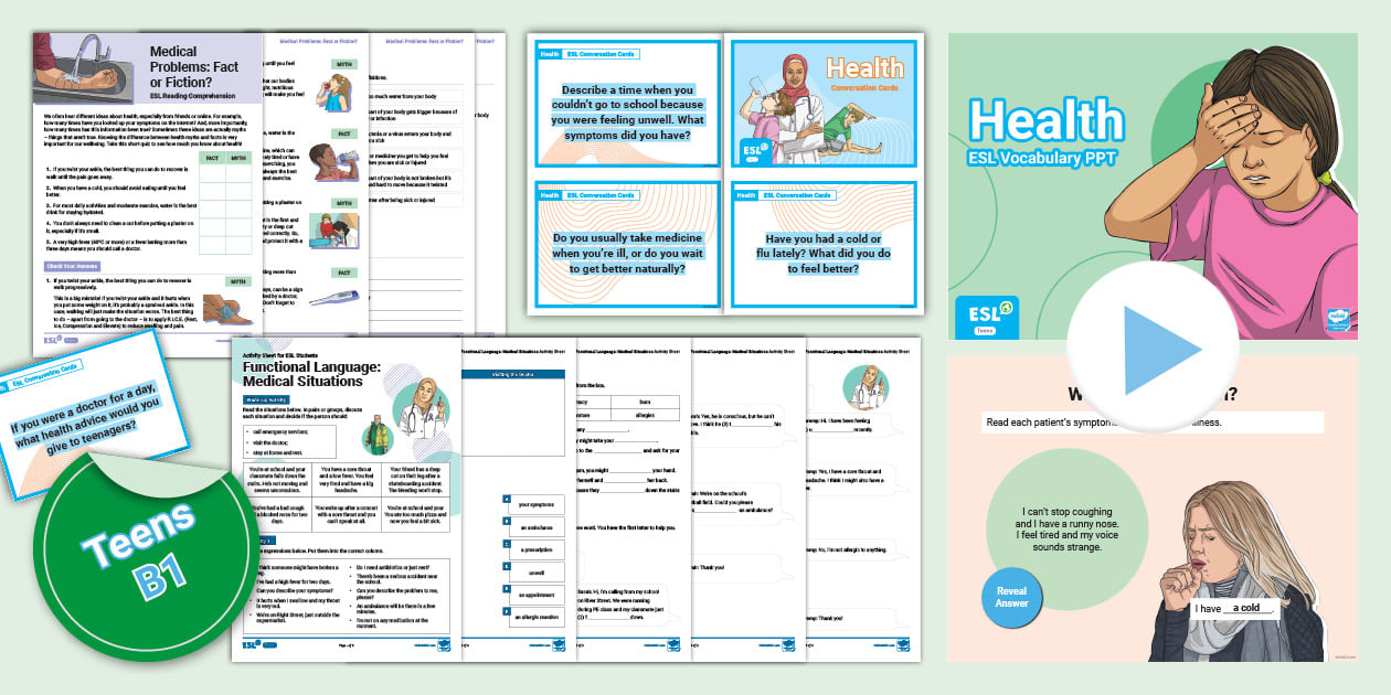 ESL Health Lesson Plan for Teens (teacher made) - Twinkl