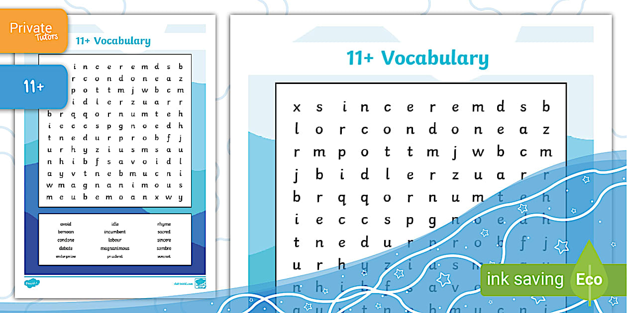 11+ Vocabulary Word Search 5