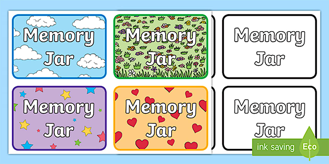 Editable Memory Jar Label (teacher made) - Twinkl