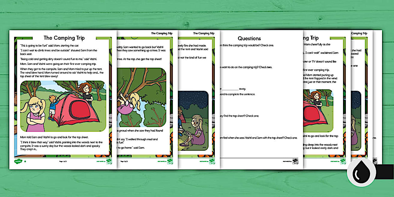 The Canadian Camping Trip Differentiated Reading - Twinkl