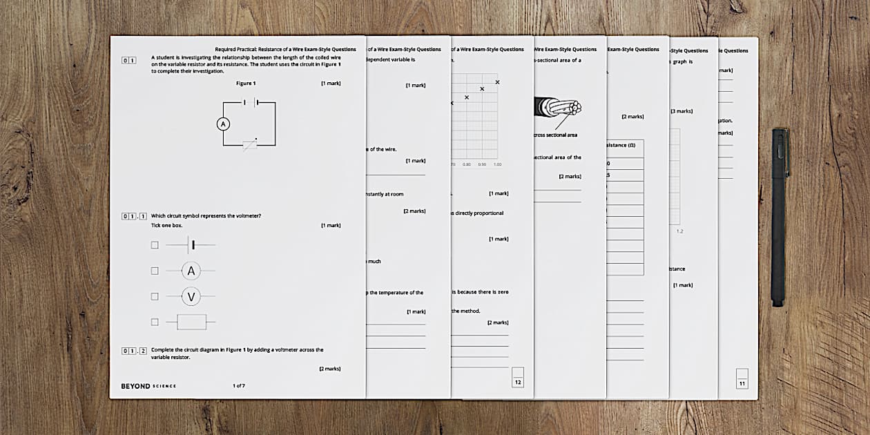 GCSE Required Practical: Resistance of a Wire Exam-Style Questions