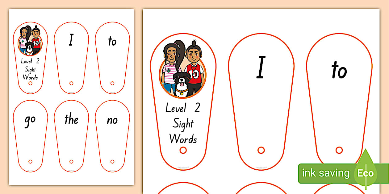 Level 2 Sight Word Fan