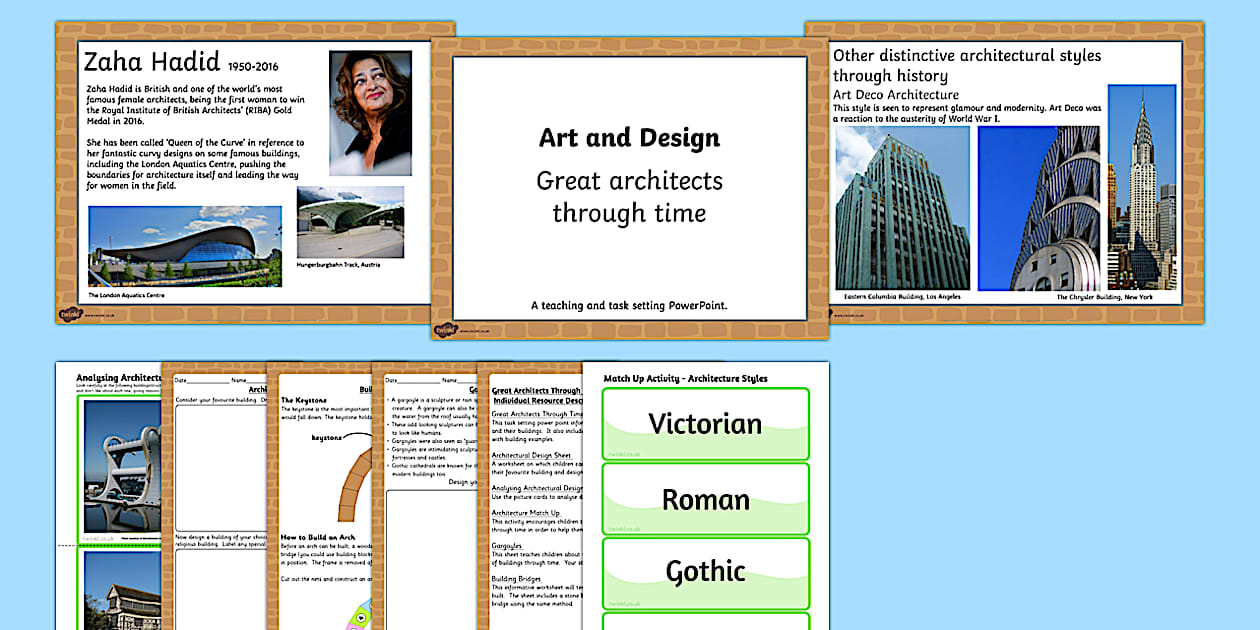 KS2 Art Great Architects Through Time Lesson Teaching Pack - art