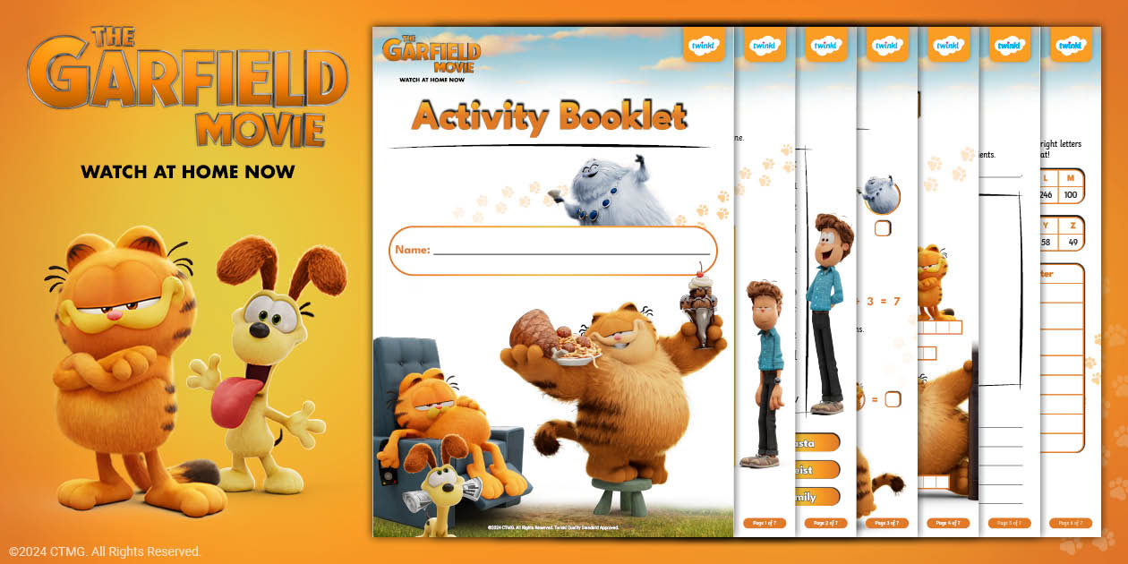 FREE! - Garfield Activity Book | The Garfield Movie | Sony Pictures