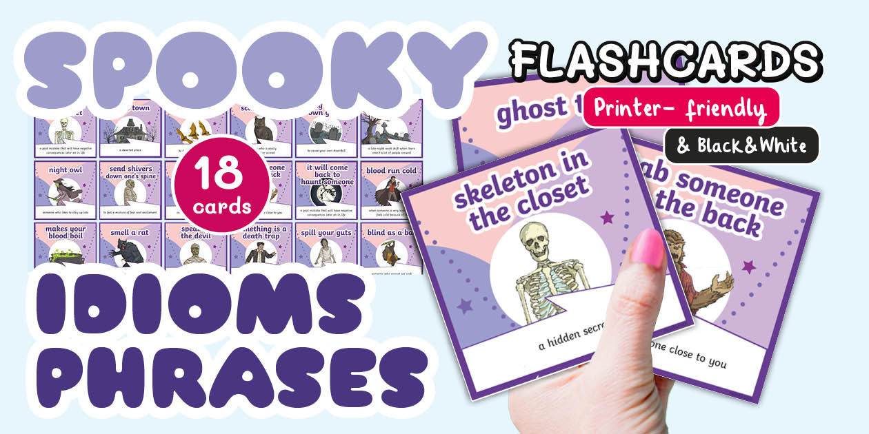 IP-Eng-T4 - Spooky Idioms and Phrases - Flashcards (CAPS)
