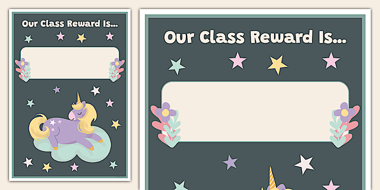 Unicorn-Themed Class Reward Poster (Teacher-Made) - Twinkl