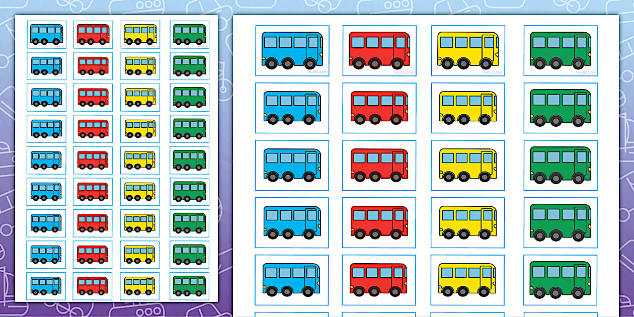Autobuze colorate – Jetoane pentru activitate matematică