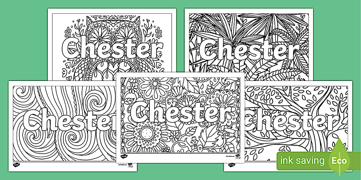 Chester Mindfulness Name Colouring Activity (teacher made)