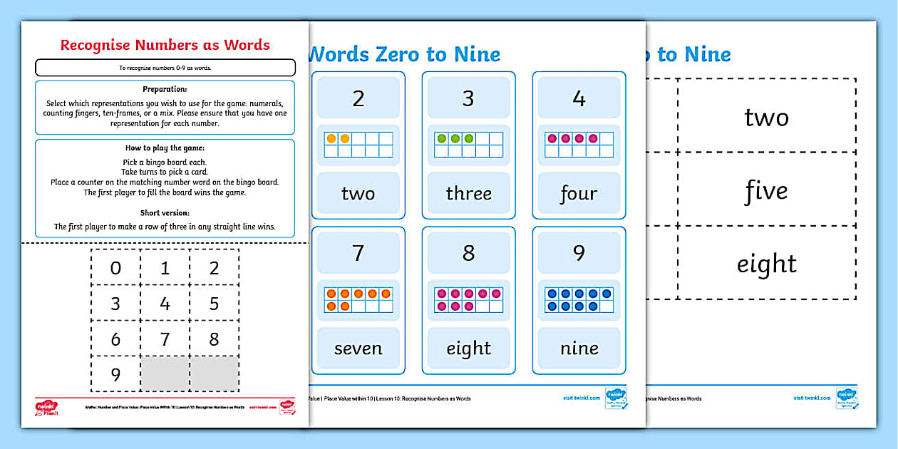 👉 Recognise Numbers as Words Game (teacher made) - Twinkl