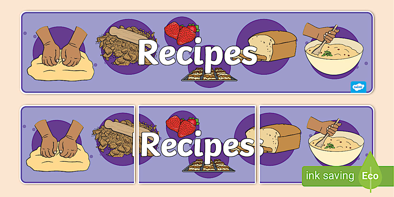 👉 Recipes Display Banner (teacher made) - Twinkl