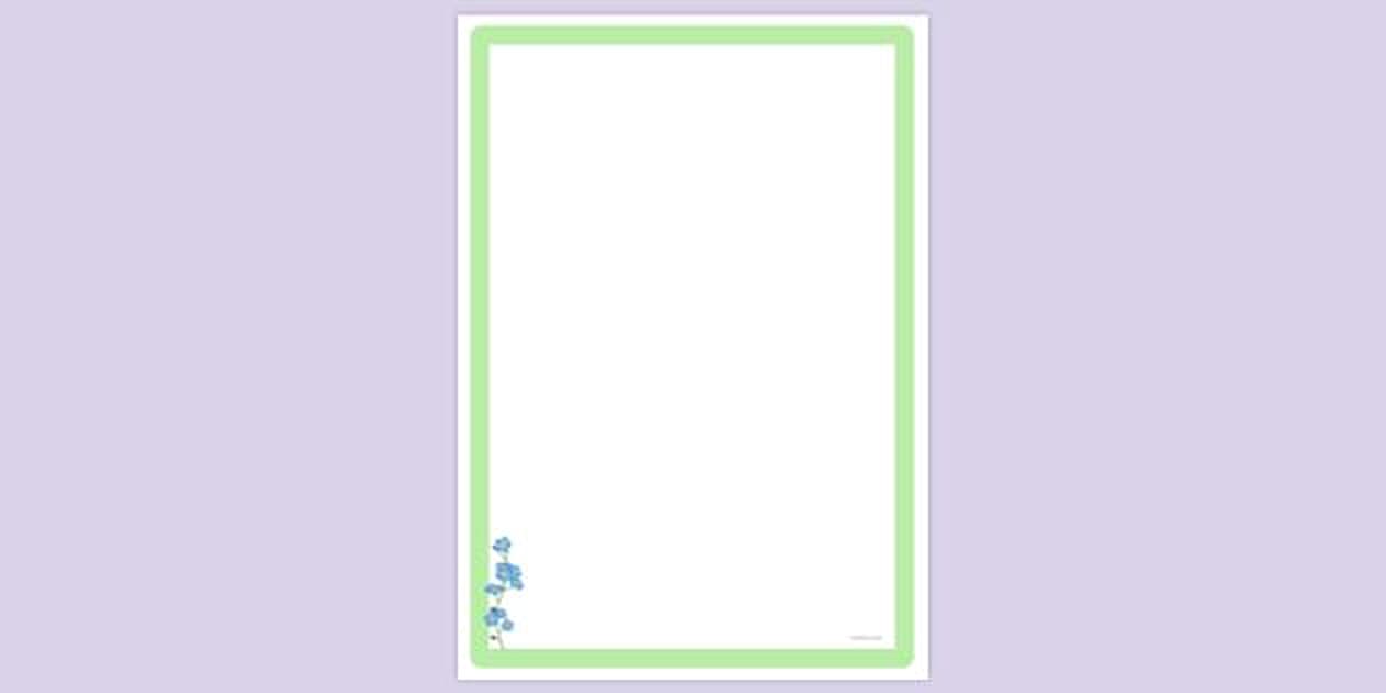 Forget Me Not Page Border | Page Borders | Twinkl - Twinkl