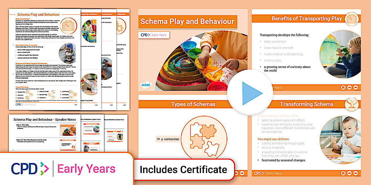 Schema's of Play and Behaviour in the Early Years | EYFS CPD