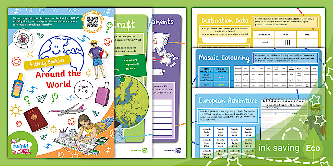 Around the World Activity Booklet (Ages 7 - 9) - Twinkl