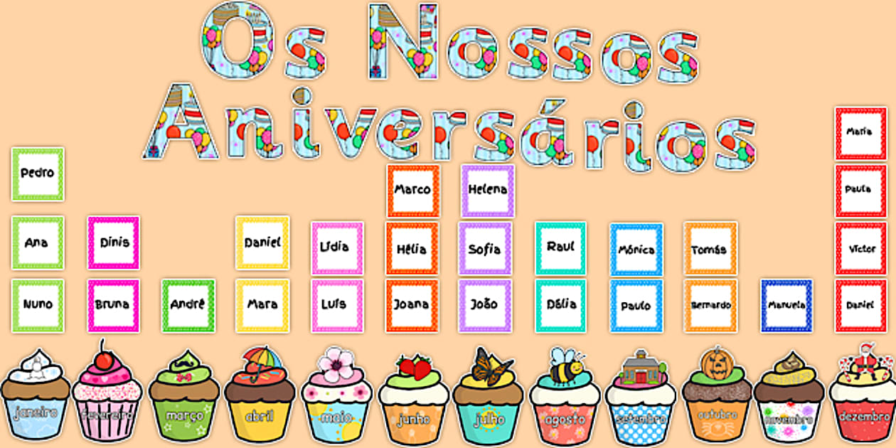 Birthday Graph Display Pack Portuguese (teacher made)