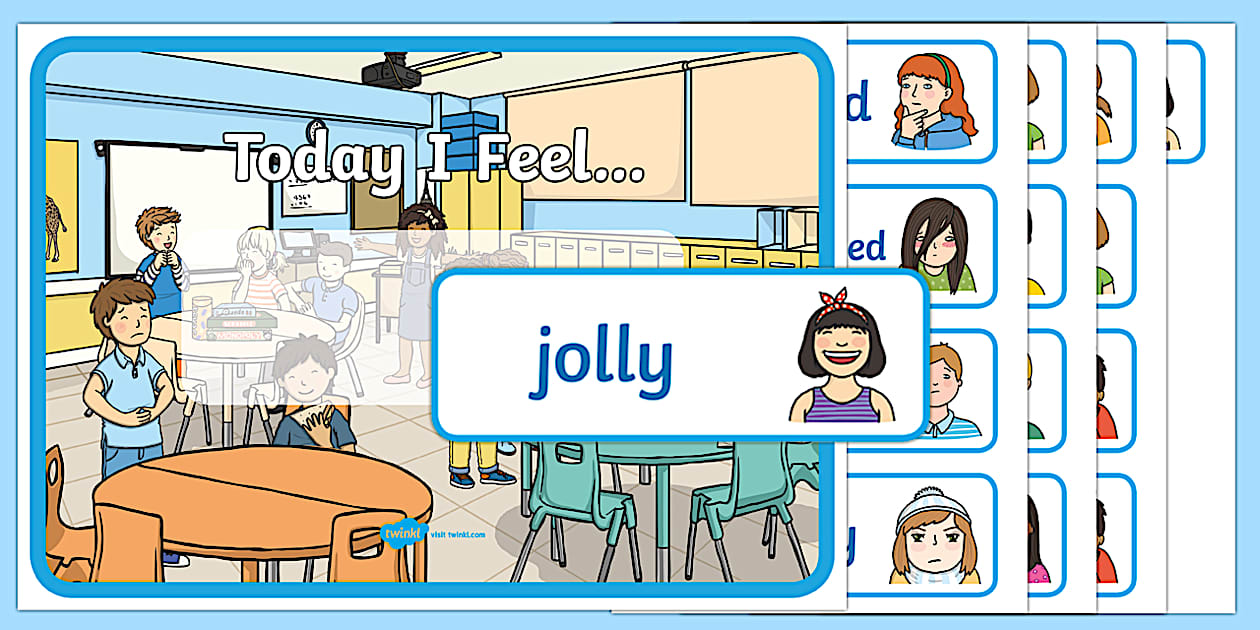 Editable Today I Feel A4 Display Poster (professor feito)