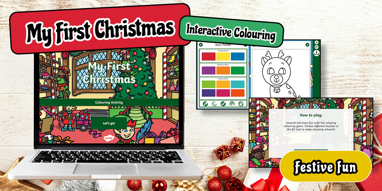 My First Christmas Interactive Colouring