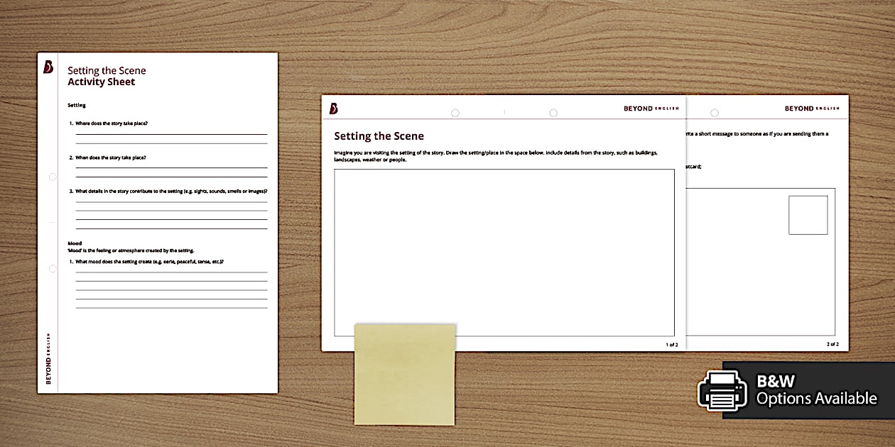 Describing a Setting Postcard Activity (teacher made)