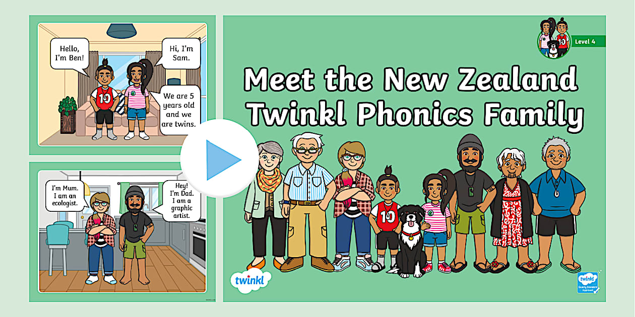 Meet the Twinkl Phonics Family: Level 4 PowerPoint - Twinkl