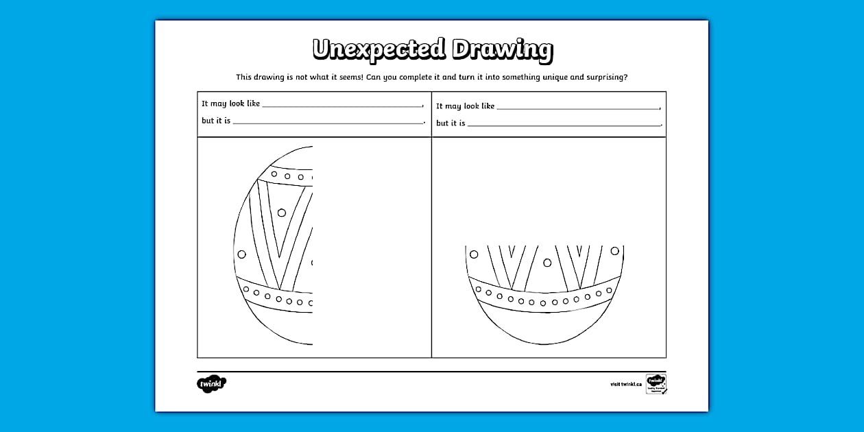 Easter Egg Unexpected Drawing Activity (teacher made)