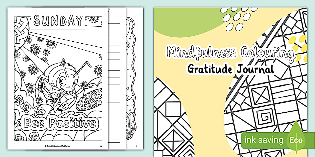 Mindfulness Colouring Gratitude Journal (teacher made)