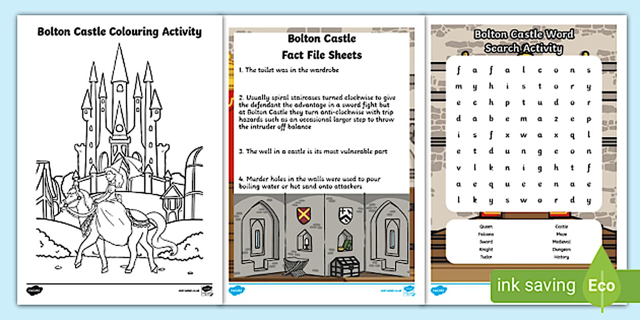 Bolton Castle Activity Pack – Educational Staycation Ideas