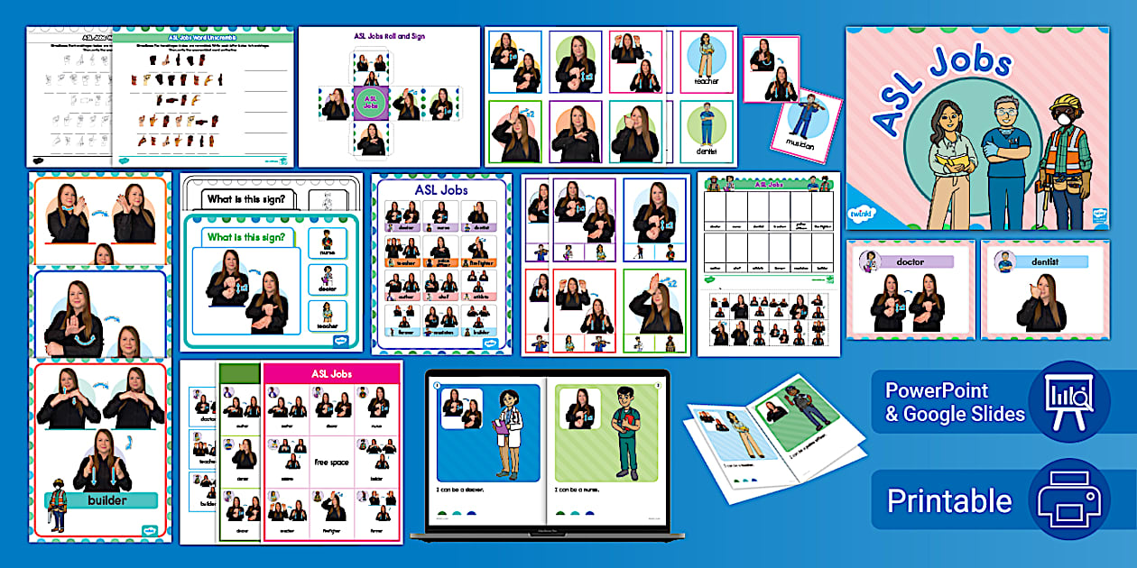 ASL Jobs Activity Pack (teacher made) - Twinkl