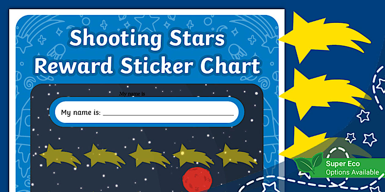 Shooting Stars Sticker Reward Charts (teacher made) - Twinkl
