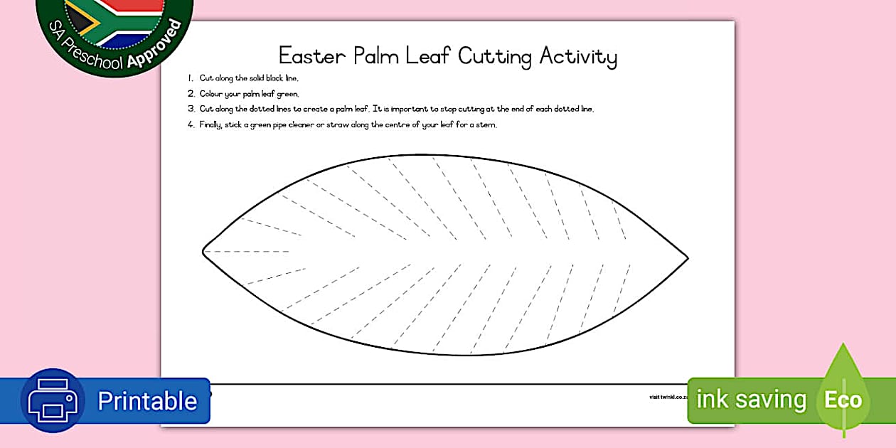 Easter Palm Leaf Cutting Activity (teacher made) - Twinkl