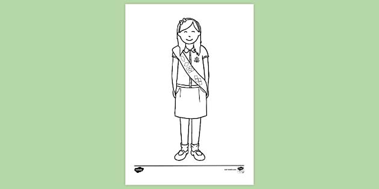 Girl Guide Colouring | Colouring Sheet (teacher made)
