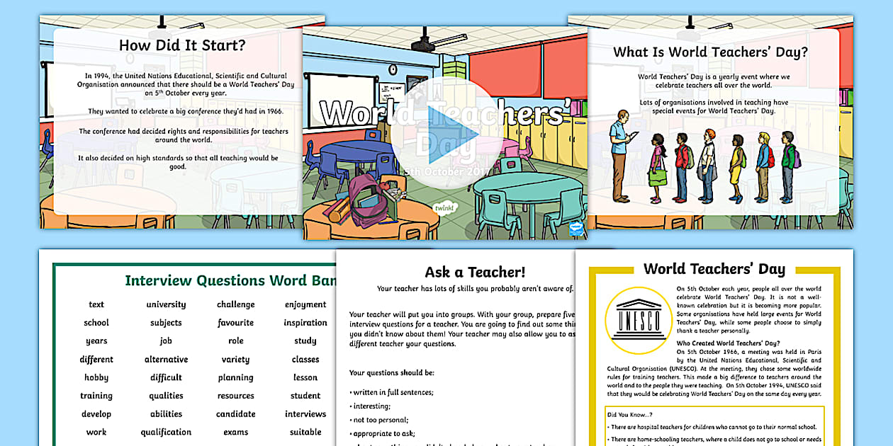 World Teachers' Day CfE Second Level Resource Pack - Twinkl