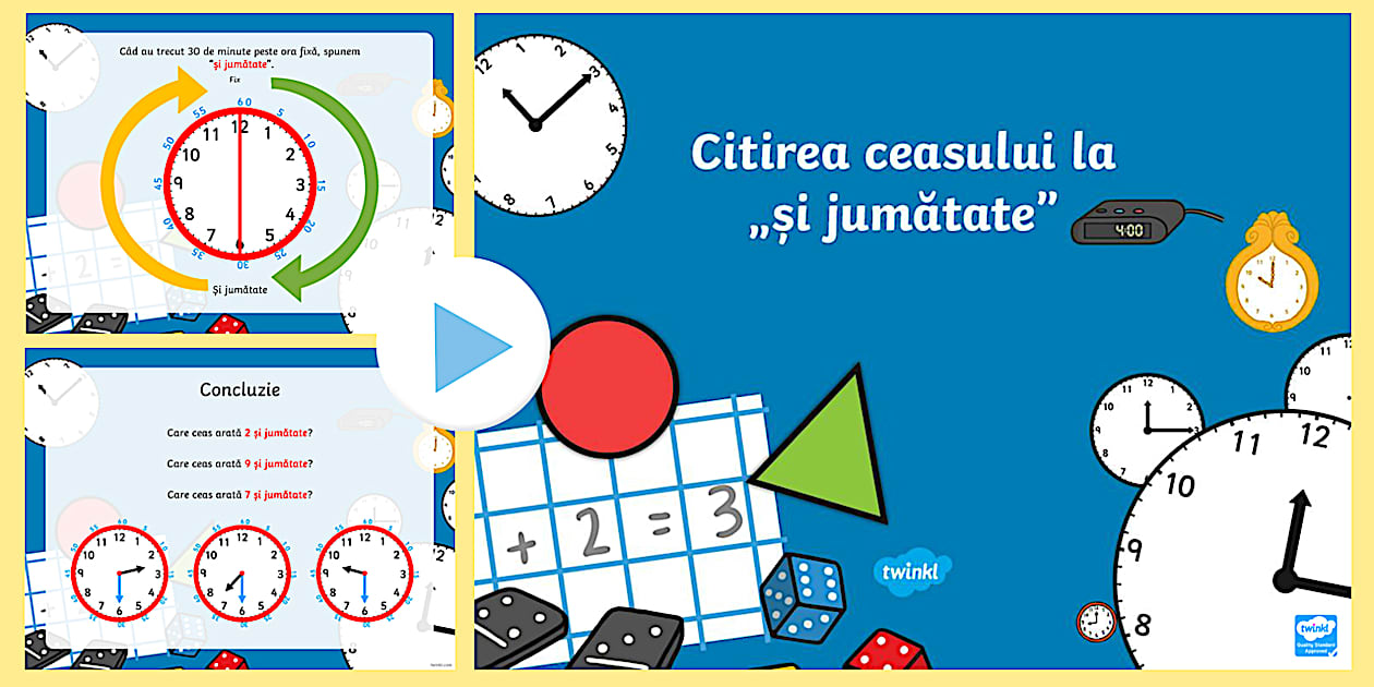 Citește ceasul la „și jumătate” PowerPoint - Twinkl