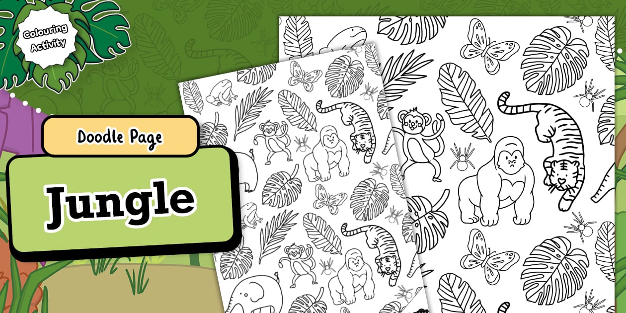 Foundation Phase Life Skills - Jungle - Doodle Page (CAPS Aligned)