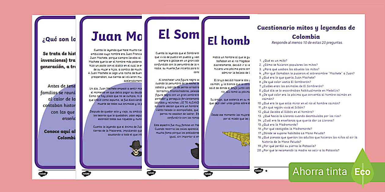 Mitos y leyendas de Colombia - lecturas -Twinkl Colombia