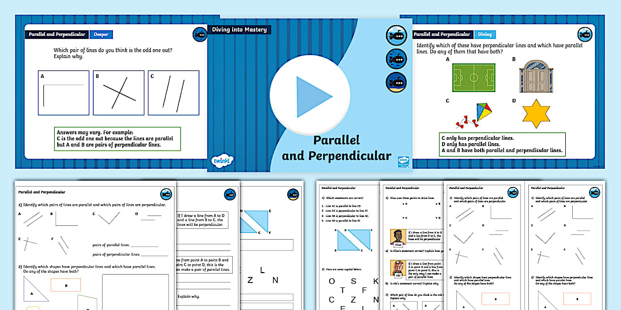 Year 3 Mastery: Parallel and Perpendicular Teaching Pack