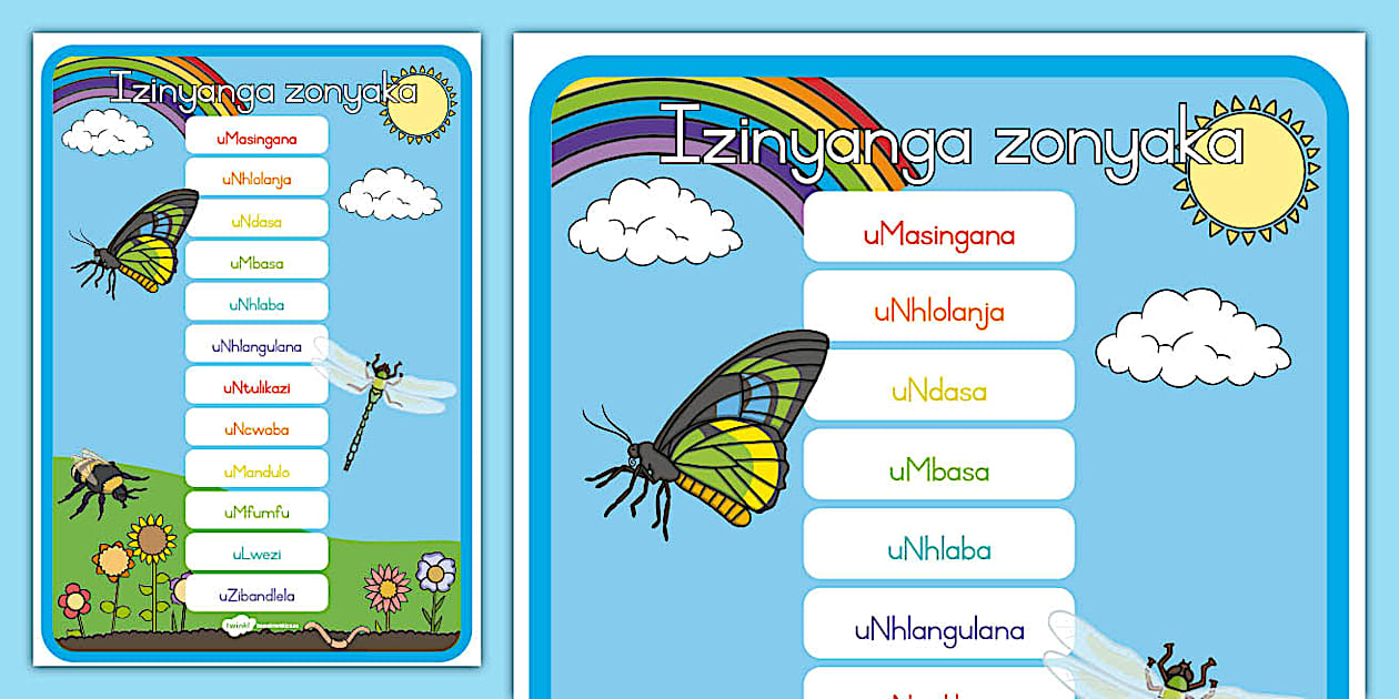 Iphosta Yezinyanga Zonyaka (Teacher-Made) - Twinkl