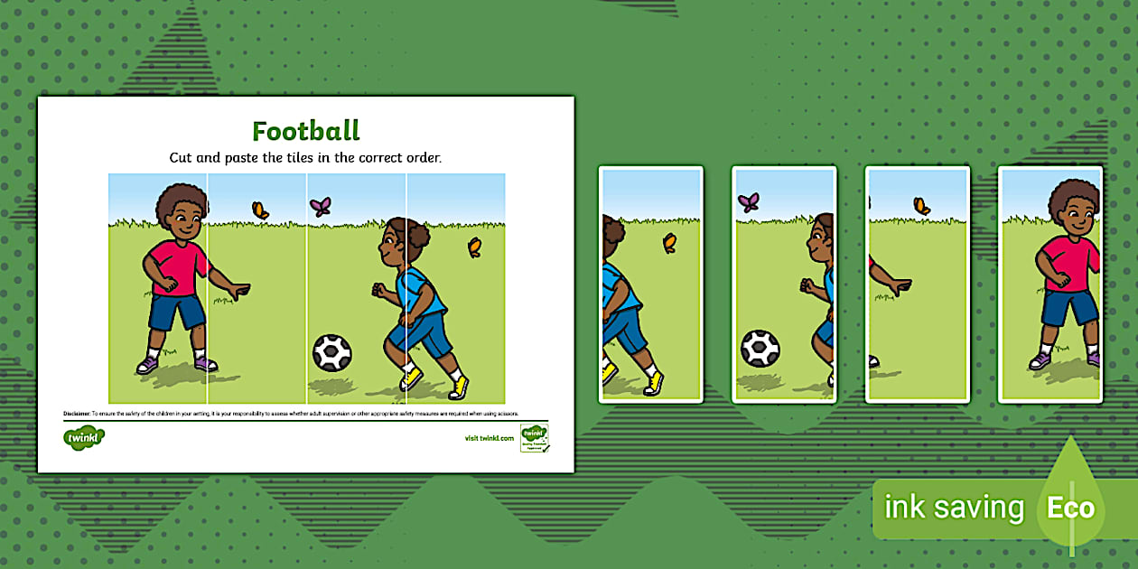 Football Puzzle Strips (teacher made) - Twinkl